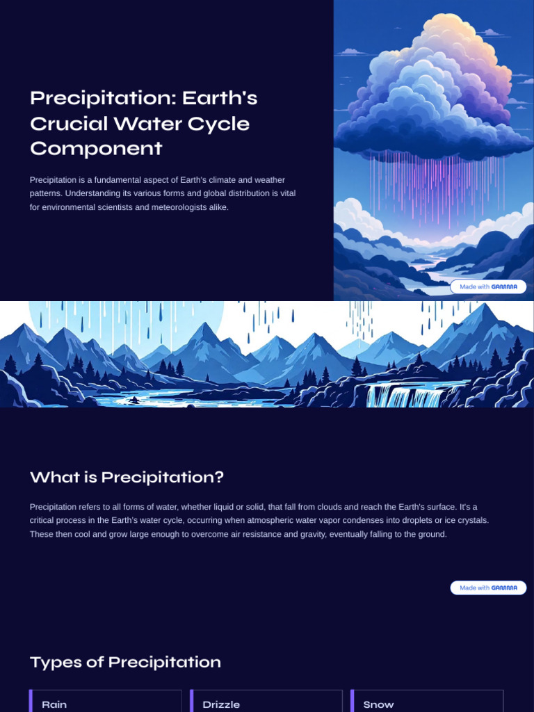 Understanding Earth's Precipitation Types | PDF | Precipitation | Rain
