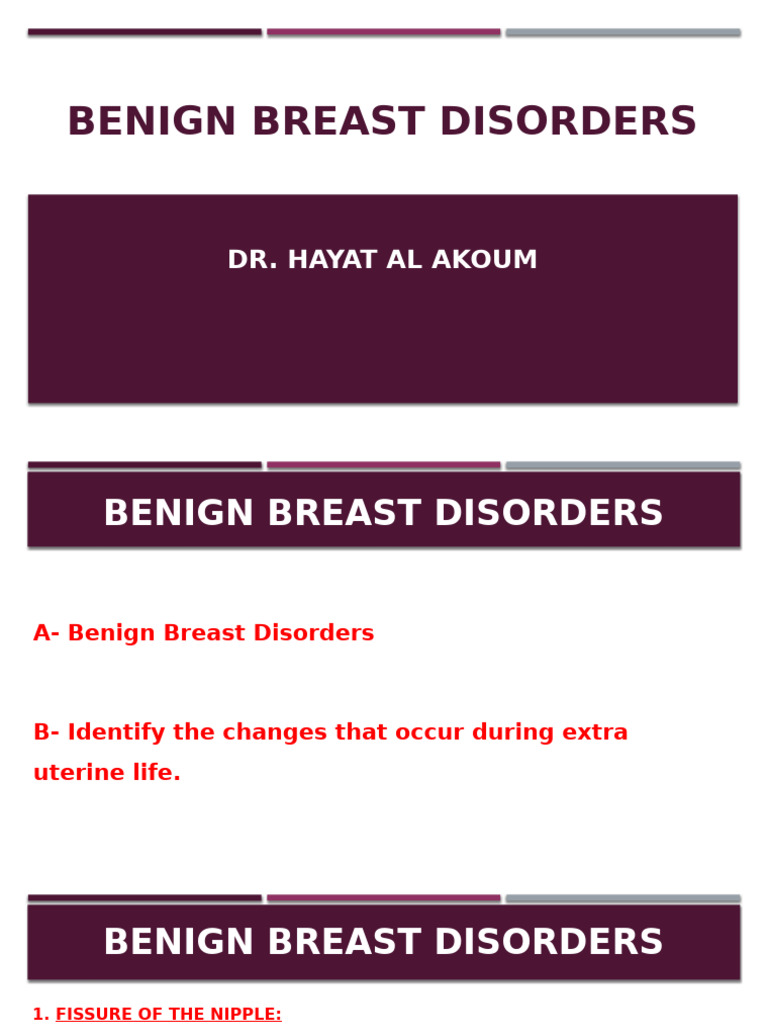 11 Benign Breast Disorders | PDF | Circulatory System | Gynaecology