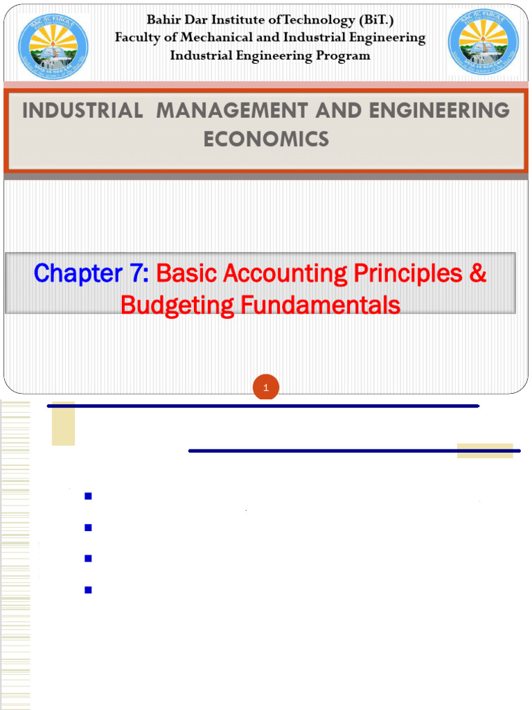 Accounting Principles and Budgeting Guide | PDF | Expense | Equity ...