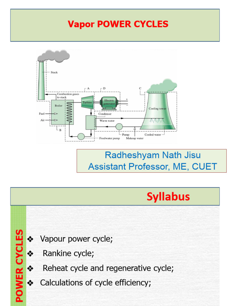 4. Vapor Power Cycle.pptx | PDF | Steam | Gas Technologies