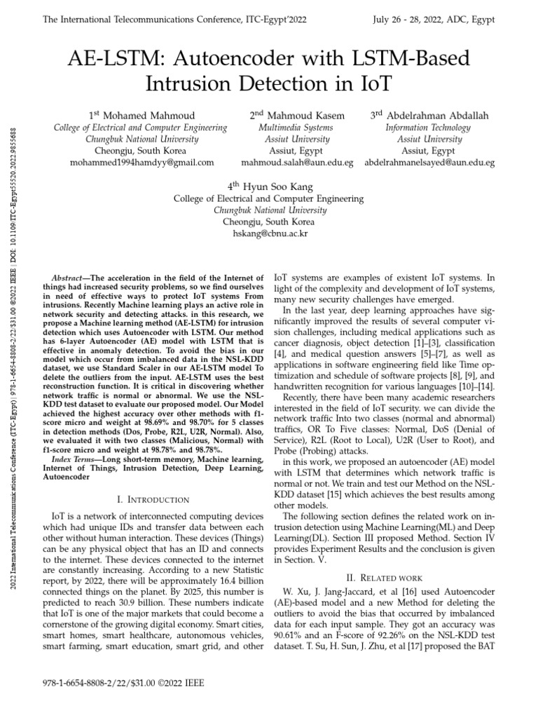 AE LSTM Autoencoder With LSTM Based Intrusion Detection in IoT (2 ...