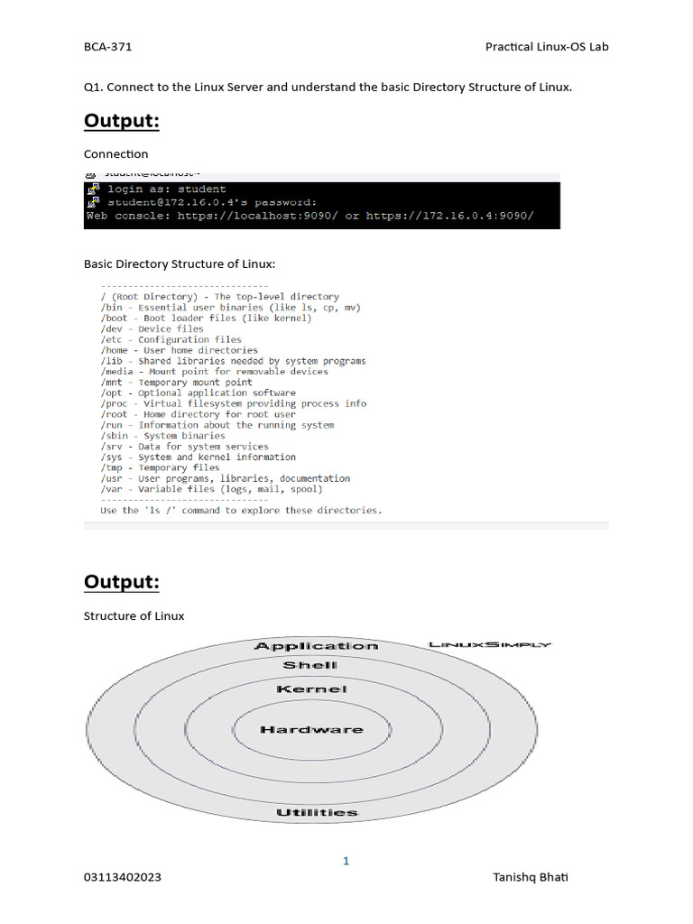 Operating systems practical file bca sem 5 | PDF | Computing | Software Engineering