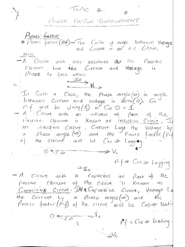 Power Factor Improvement | PDF