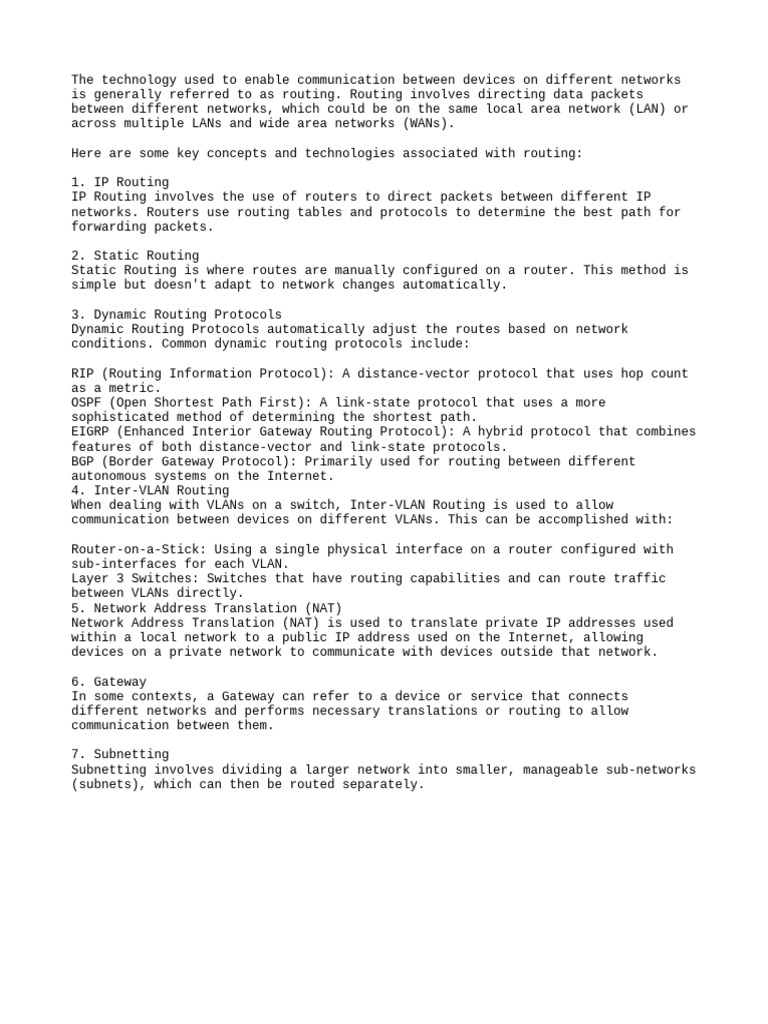 Routing Protocols | PDF