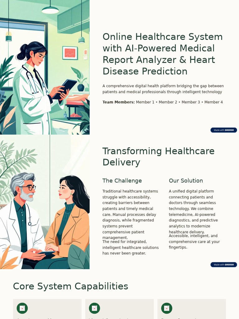 Online Healthcare System With AI Powered Medical Report Analyzer and ...