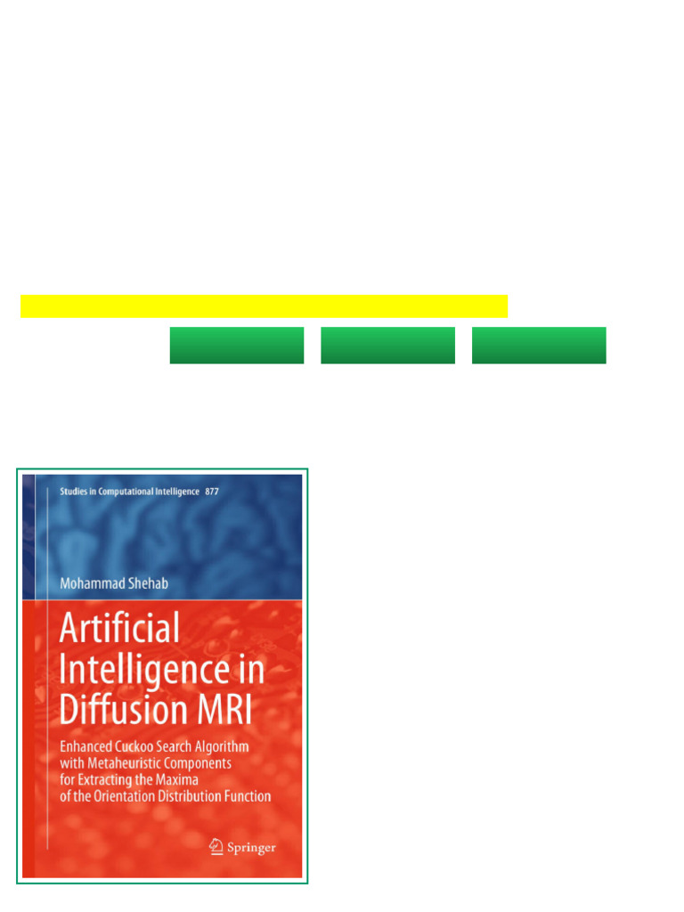 (Ebook) Artificial Intelligence in Diffusion MRI: Enhanced Cuckoo ...