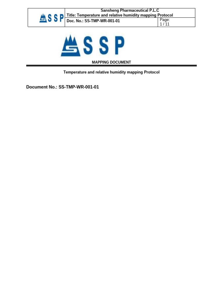 Temperature & Humidity Mapping Protocol | PDF | Temperature | Humidity