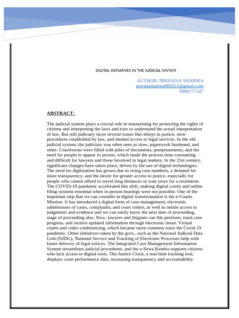 Role of Judiciary in Upholding Social, Economic and Political Justice | PDF