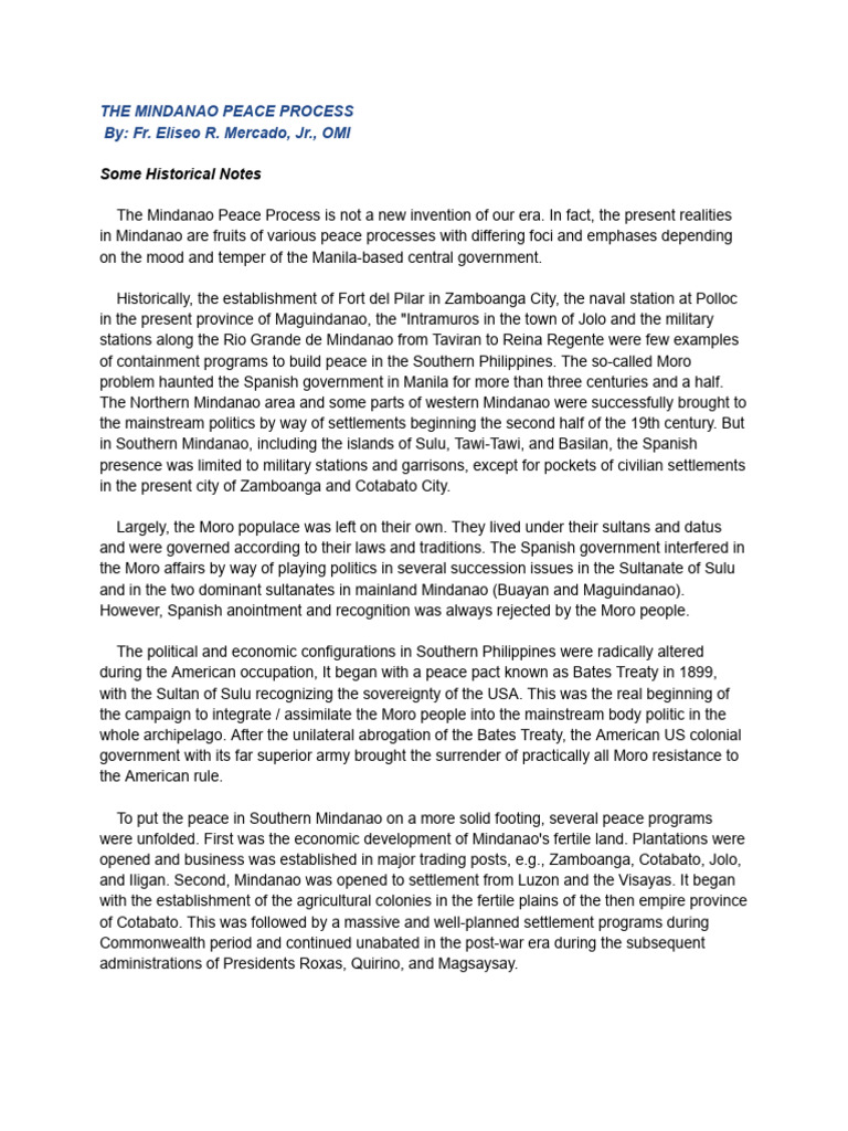 Peace Process | PDF | Philippines