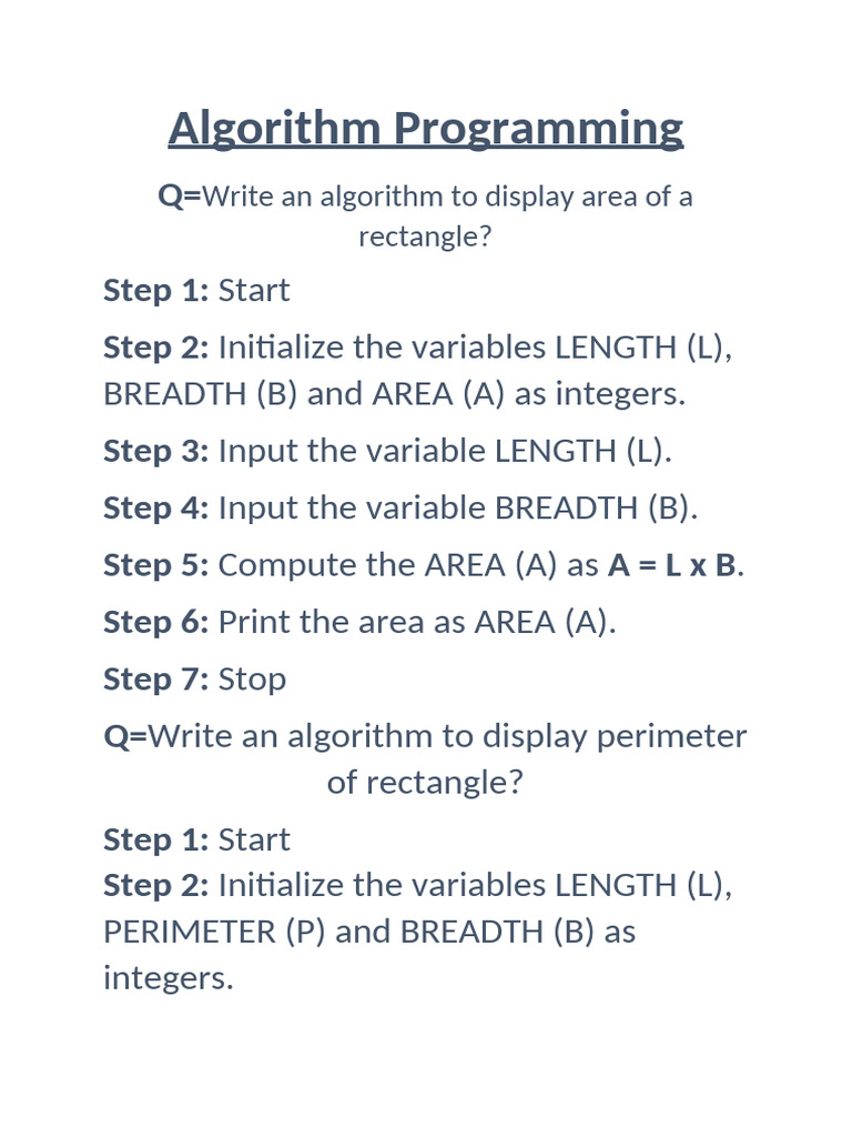 Algorithm Programming 2 | PDF