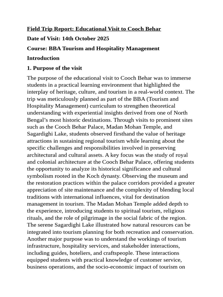 Dev Karan - Project | PDF | Tourism | Survey Methodology
