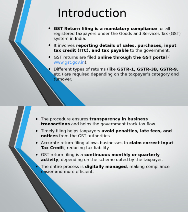 GST Return Filing Guide for Taxpayers | PDF