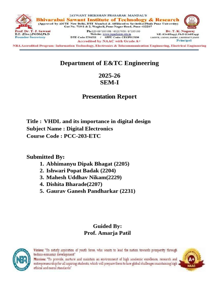 De PPT Report | PDF | Vhdl | Field Programmable Gate Array