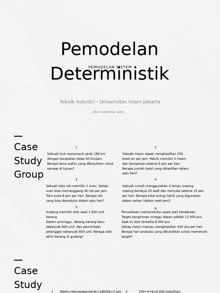 Pemodelan Sistem 5 | PDF