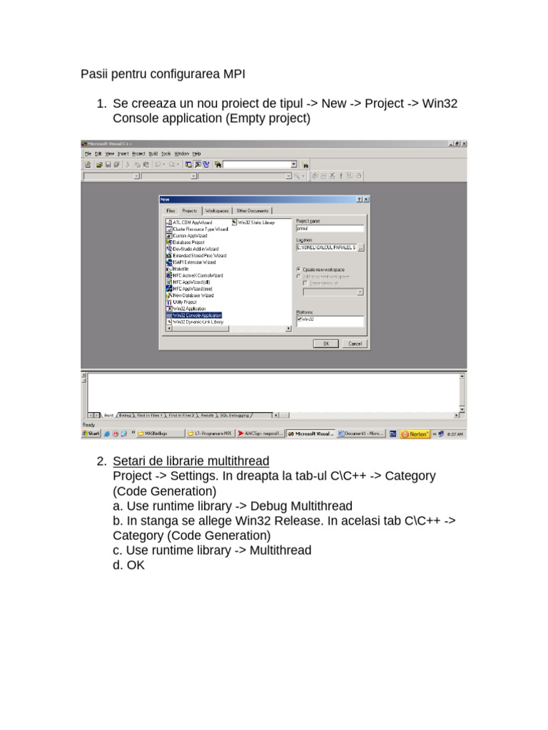 Pasii Pentru Config MPI | PDF