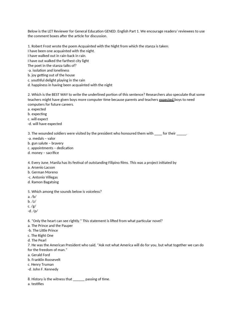 LET Reviewer: General Education GENED | PDF | Cognitive Development ...