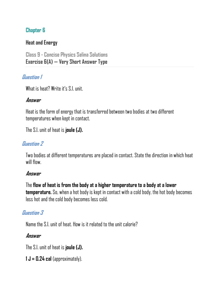 Class 9 Icse KB Physics Questions | PDF | Thermal Expansion | Sound