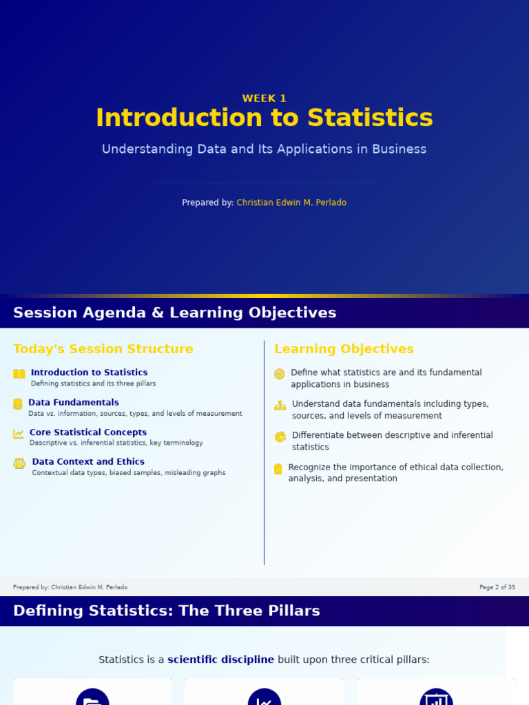 Introduction To Statistics | PDF | Statistics | Sampling (Statistics)