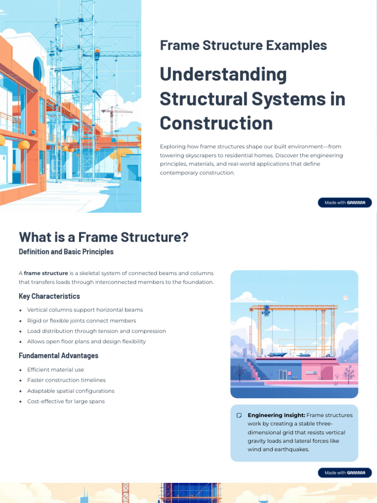 Frame Structure Types in Construction | PDF | Concrete | Framing ...
