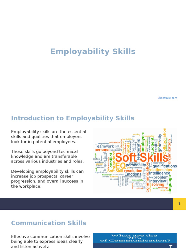 Employability Skills | PDF | Skill | Professional Skills