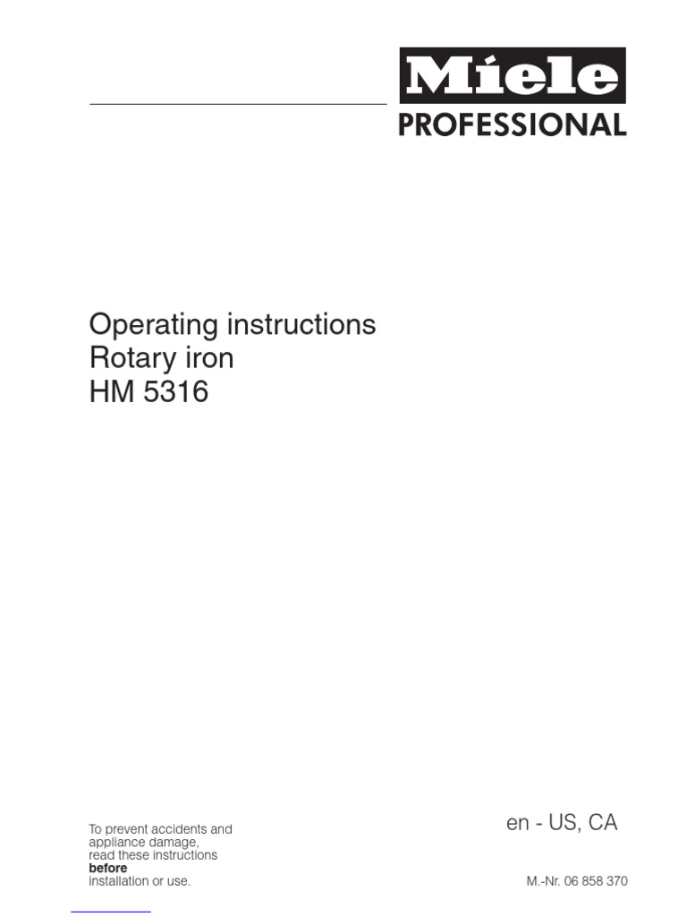 HM 5316 | PDF | Laundry | Mains Electricity