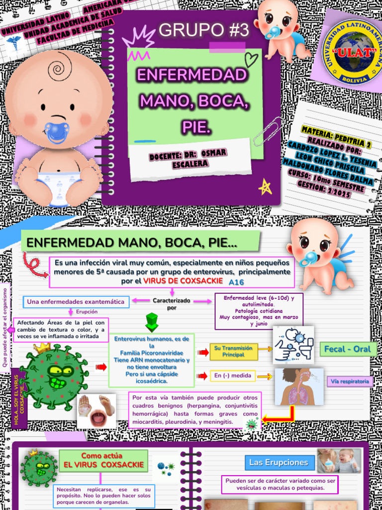 Enfermedad Mano, Pie, Boca COMPLETO-1 | PDF | Virus | Meningitis