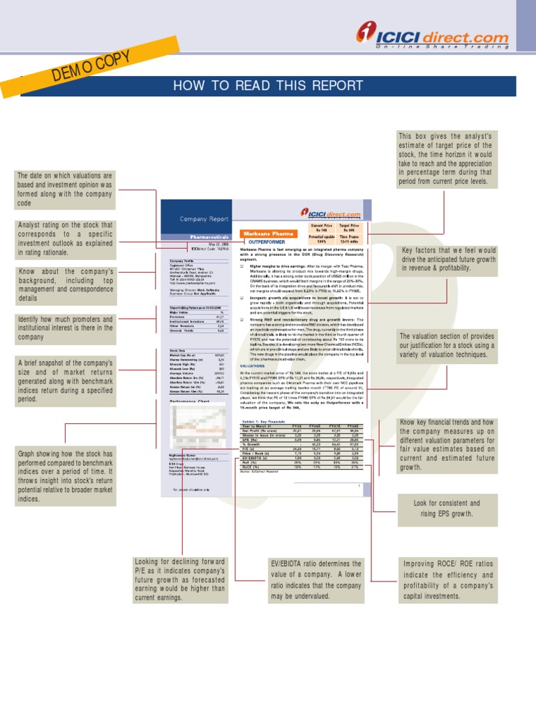 How To Read Annual Report | Download Free PDF | Equity (Finance) | Book ...