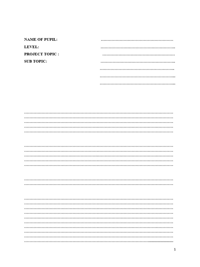 Project Template Adrian Junior School | PDF
