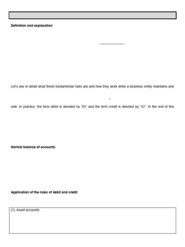 Understanding Debit and Credit Rules | PDF | Debits And Credits ...