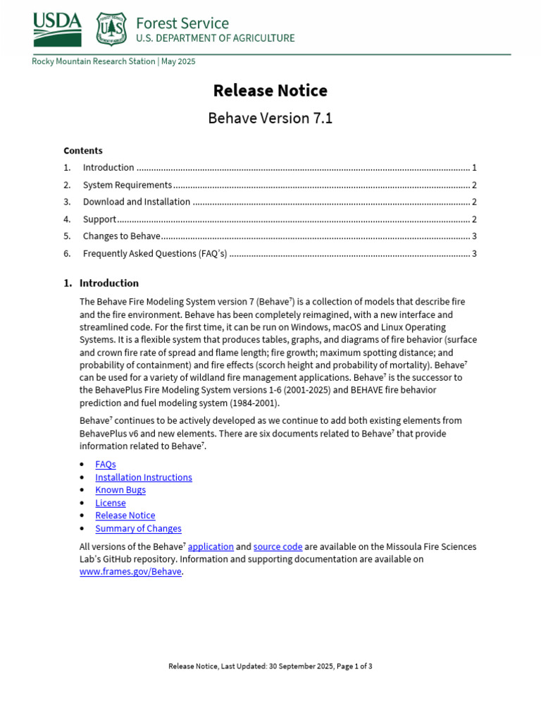Behave7 Fire Modeling System Overview | PDF | Mac Os | Microsoft Windows