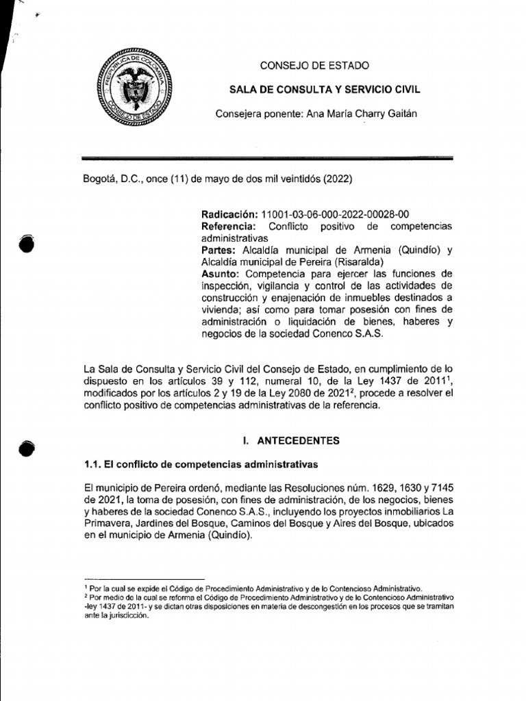 Consejo De Estado Mayo 11 De 2022 Pdf