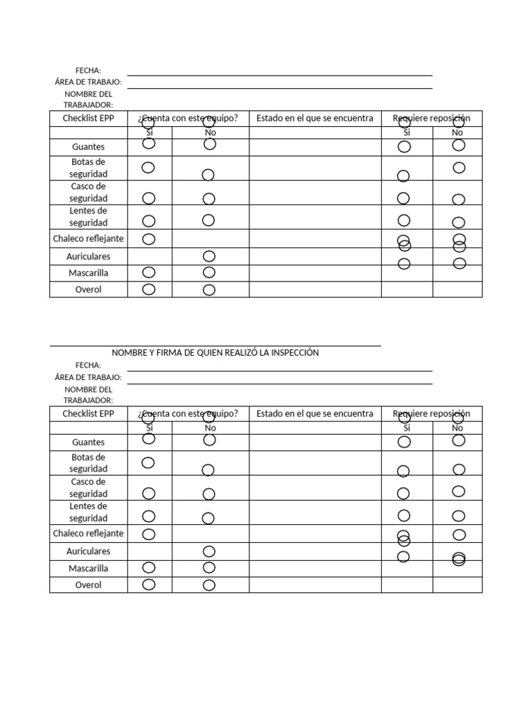 Checklist EPP | PDF