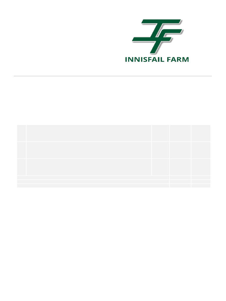 Innisfail Farms Invoice for Cattle Purchase | PDF