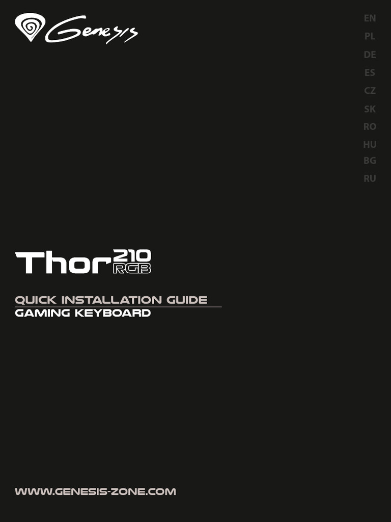 User Manual - Genesis Thor 210 RGB | PDF