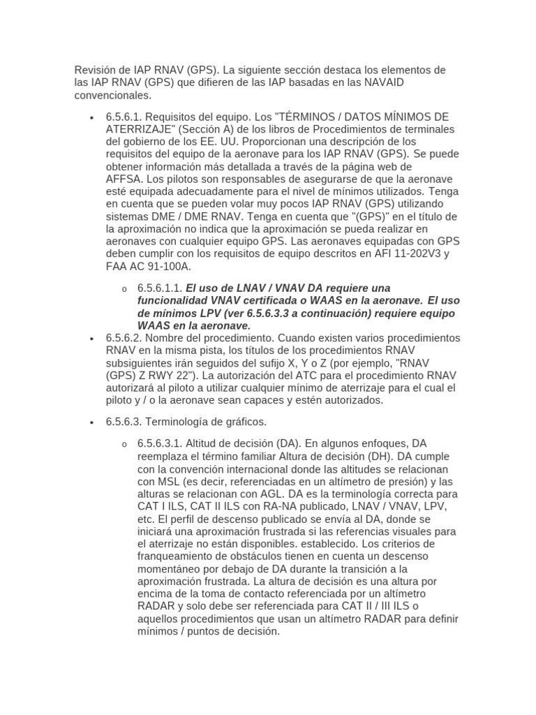 Revisión de IAP RNAV | PDF | Altímetro | Aviación