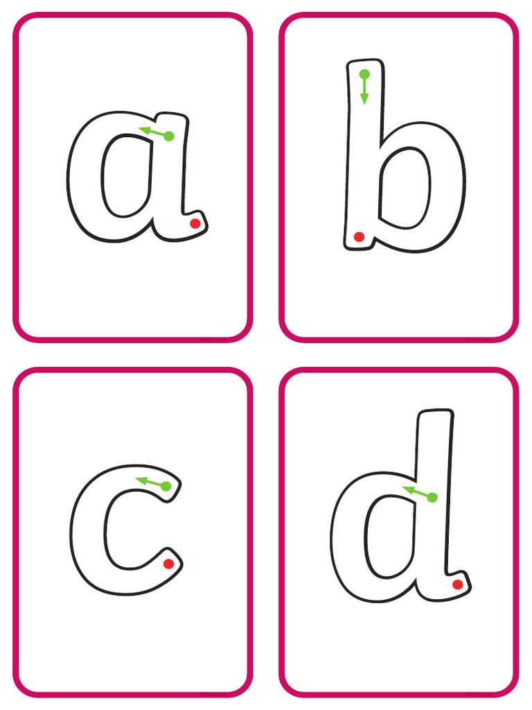 T e 2552820 Letter Formation Cards Lower Case Ver 3 | PDF