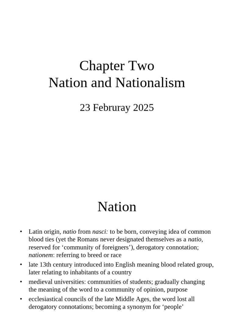 Cahpter Two Nationalism | PDF | Nation | Nationalism