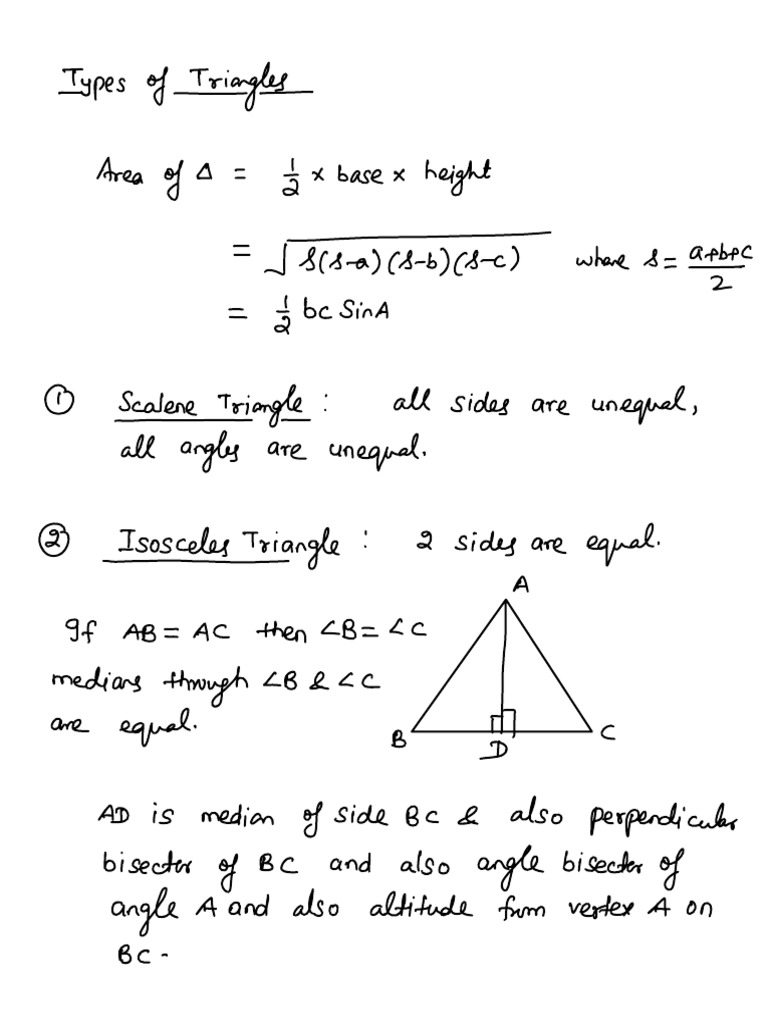 Properties of Triangles & Quadrilaterals | PDF | Rectangle | Triangle