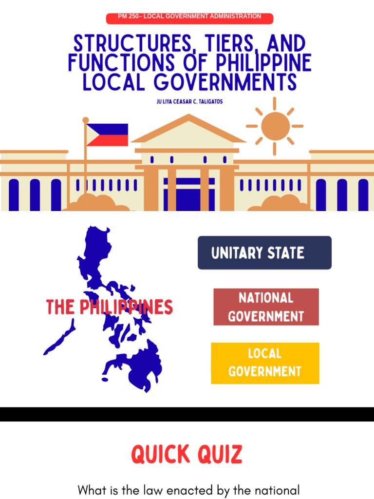 Philippine Local Government Structure | PDF | Local Government | Mayor