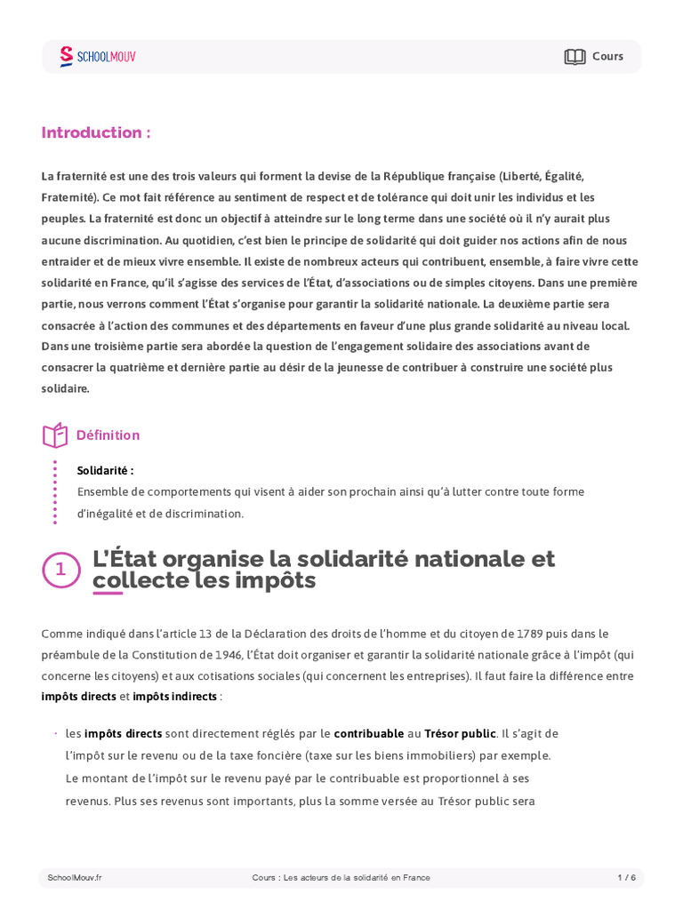 Acteurs de la solidarité en France | PDF | Impôts | Taxe sur la valeur ...