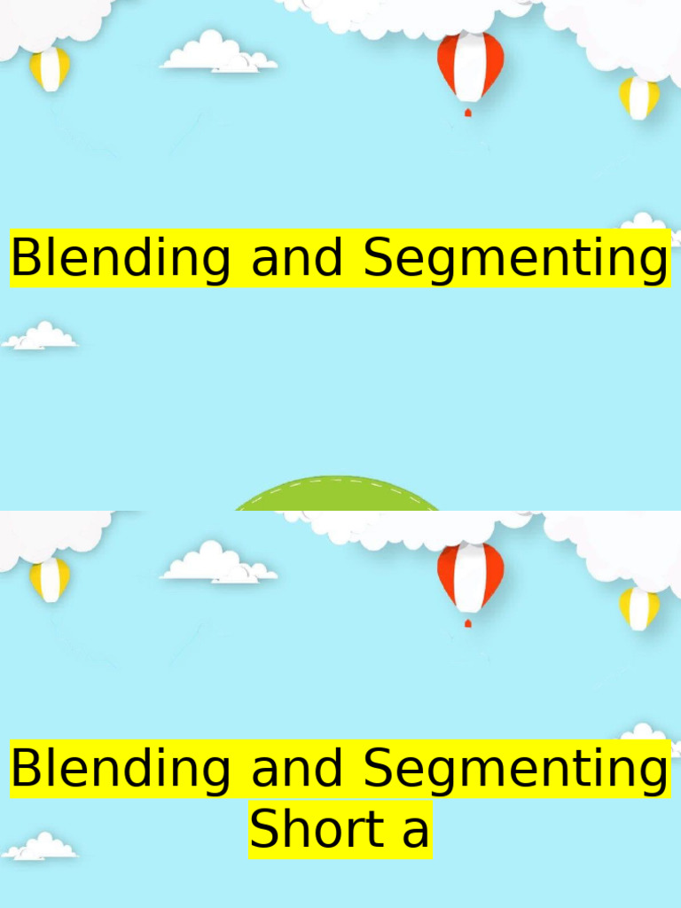E. Blending and Segmenting | PDF