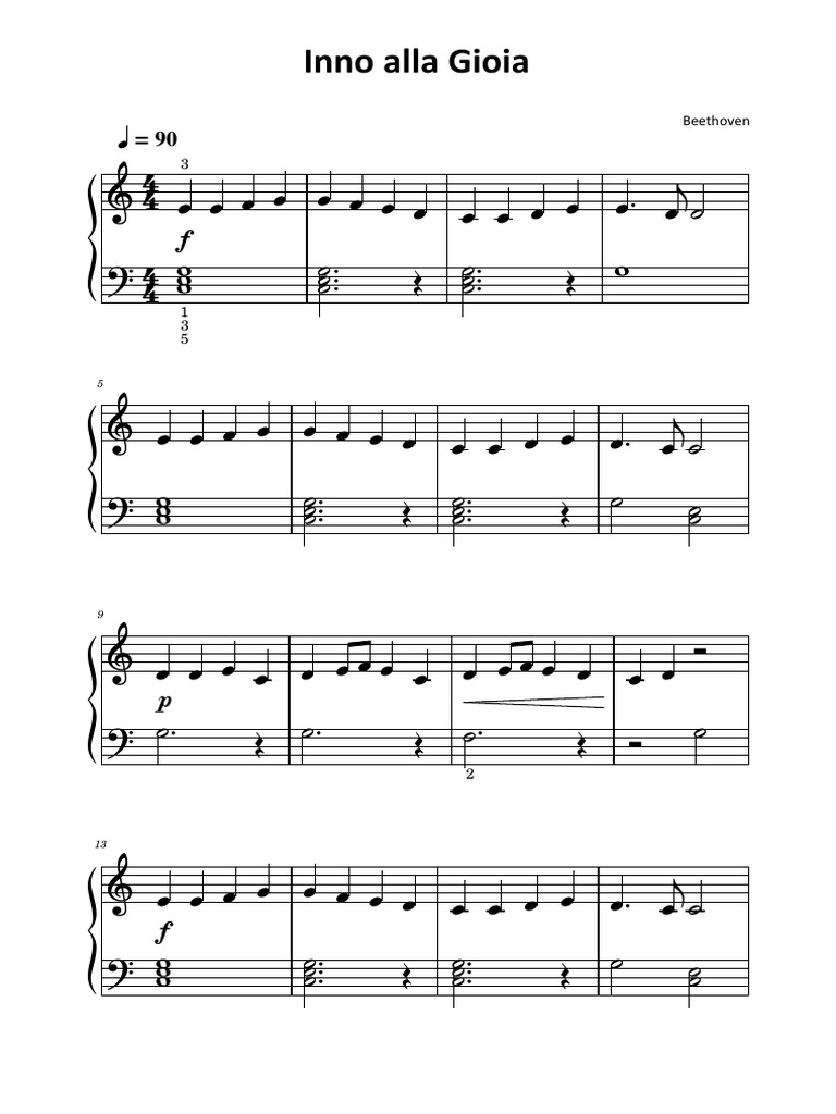 Beethoven's "Inno alla Gioia" Analysis | PDF