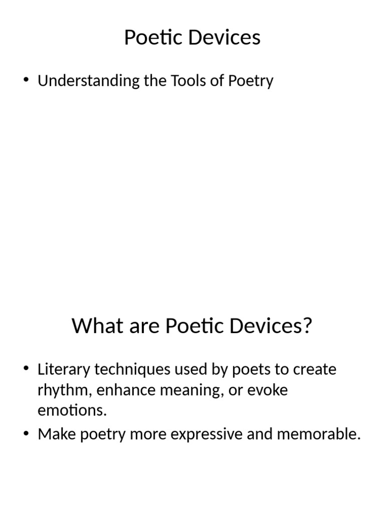 Poetic Devices | PDF
