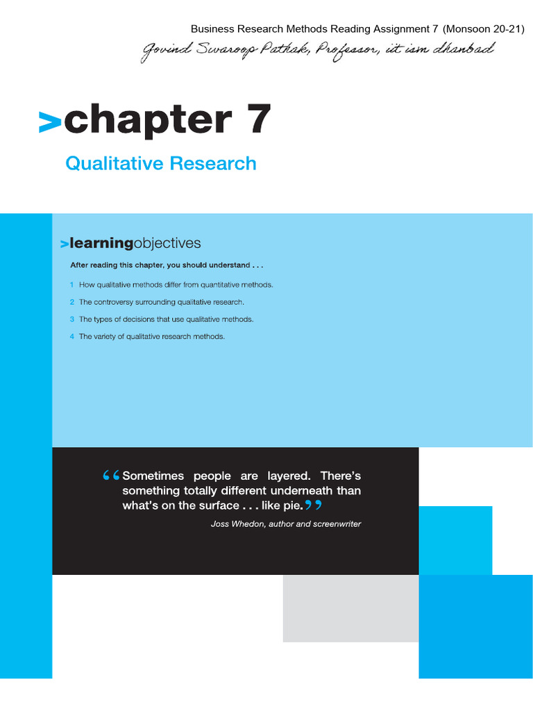 Reading Assignment 7 Qualitative Research - Compressed | PDF