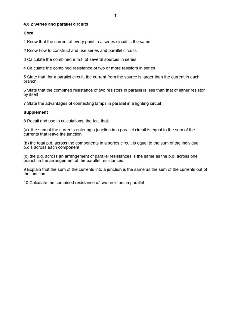 Series and Parallel Circuits Explained | PDF | Series And Parallel ...