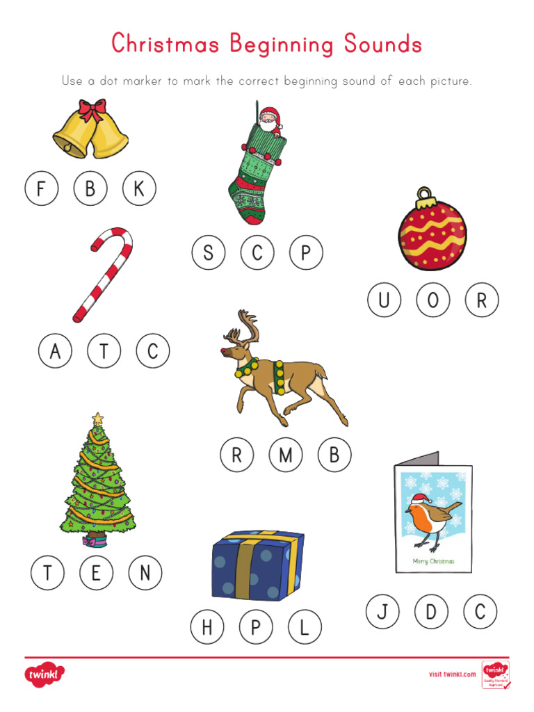 Christmas Beginning Sounds | PDF