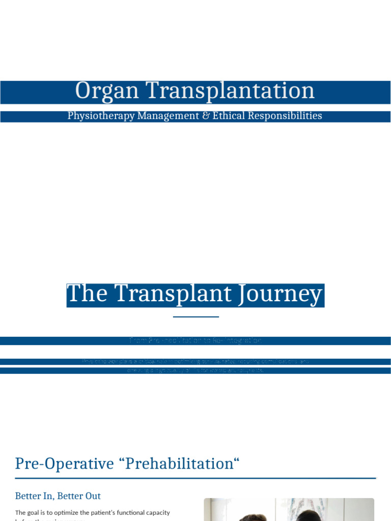Organ Transplantation PT & Ethics | PDF | Physical Therapy | Organ ...