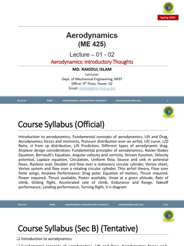 01 Lec - Introductory Thoughts | PDF | Jet Engine | Lift (Force)