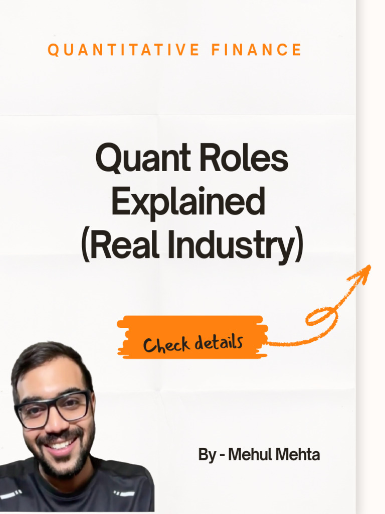 Understanding Quant Finance Roles | PDF | Financial Economics ...