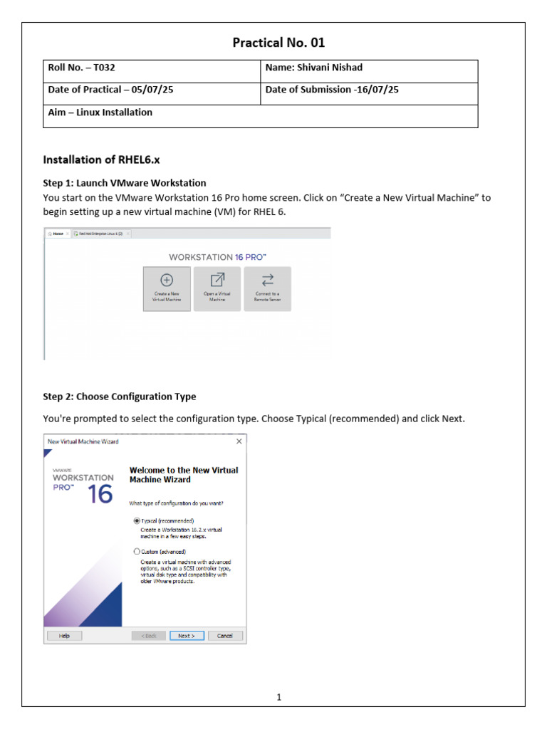 Shivani Prac 1 To 5 Linux | PDF | Computer File | Computing